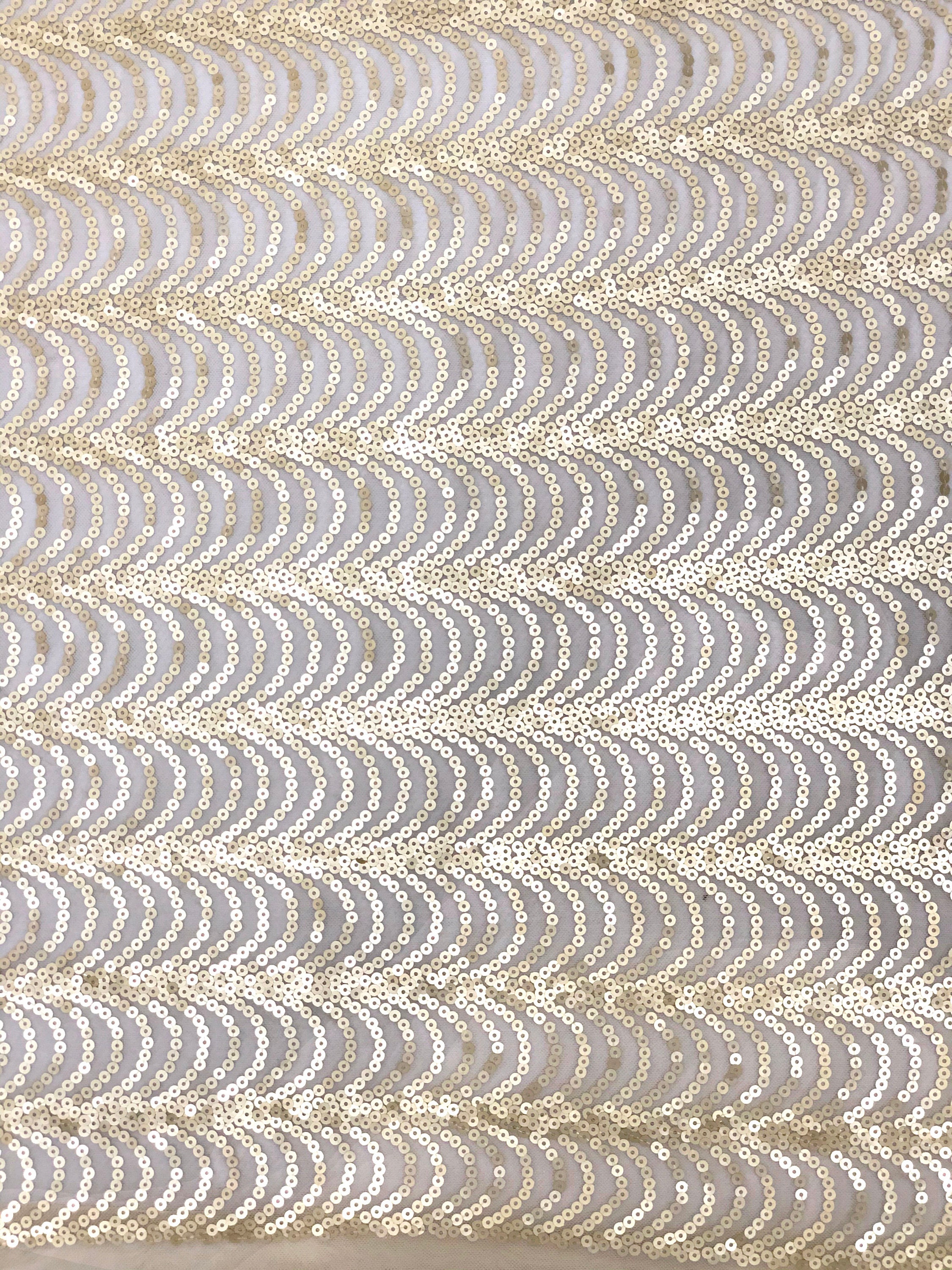 Polyester See Through Mesh None Stretch With 5mm Sequins FINAL | Etsy