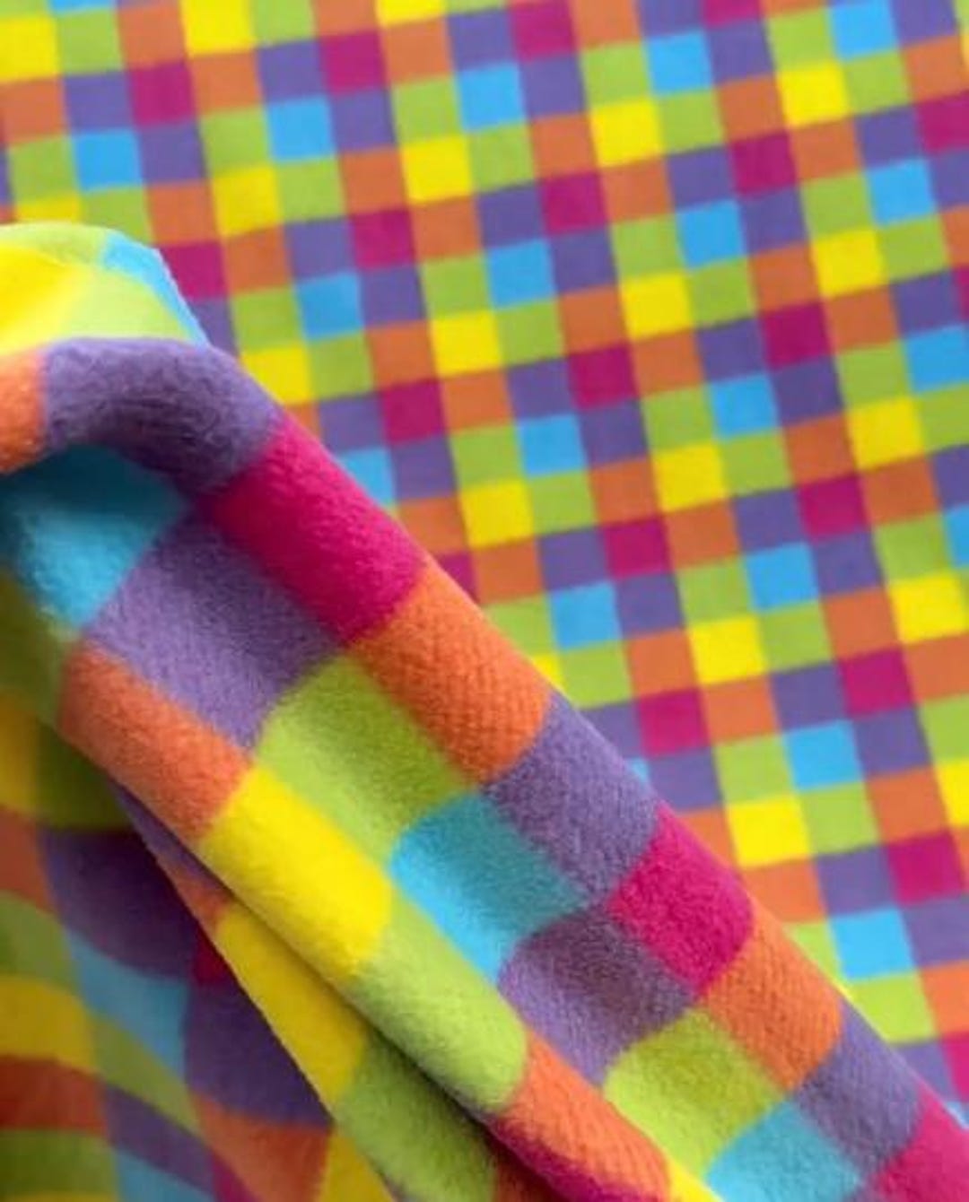 Beautiful Multicolored Plaid/flannel Design on Cozy Fleece Fabric by ...