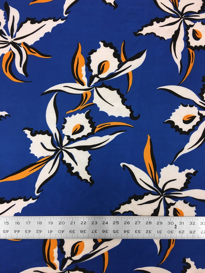 Floral Design Polyester Single Spun 2 Ways - Etsy