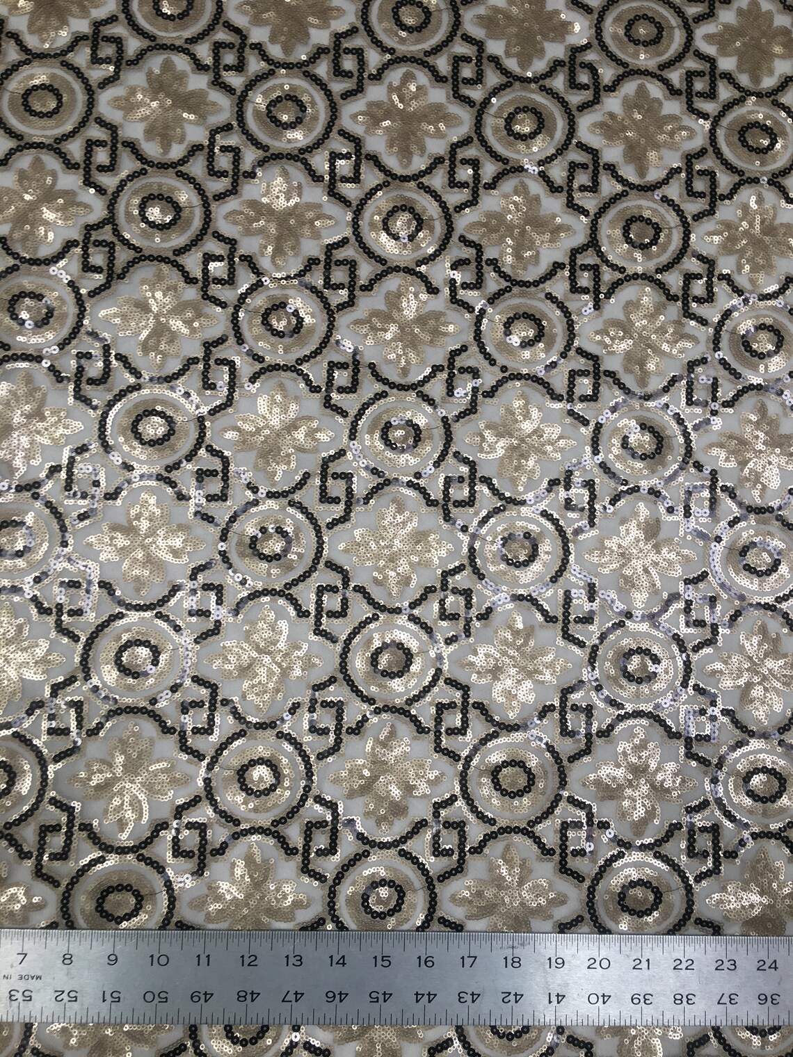 Polyester Non-stretch Mesh With 3MM Geometric Design Fabric - Etsy