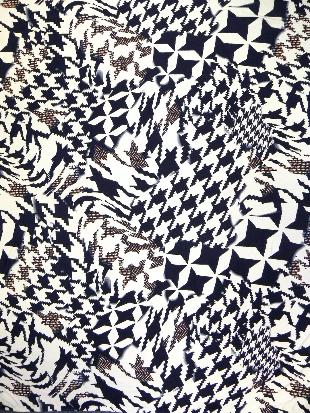 Abstract Houndstooth Pattern on Stretch Knit Jersey Polyester - Etsy