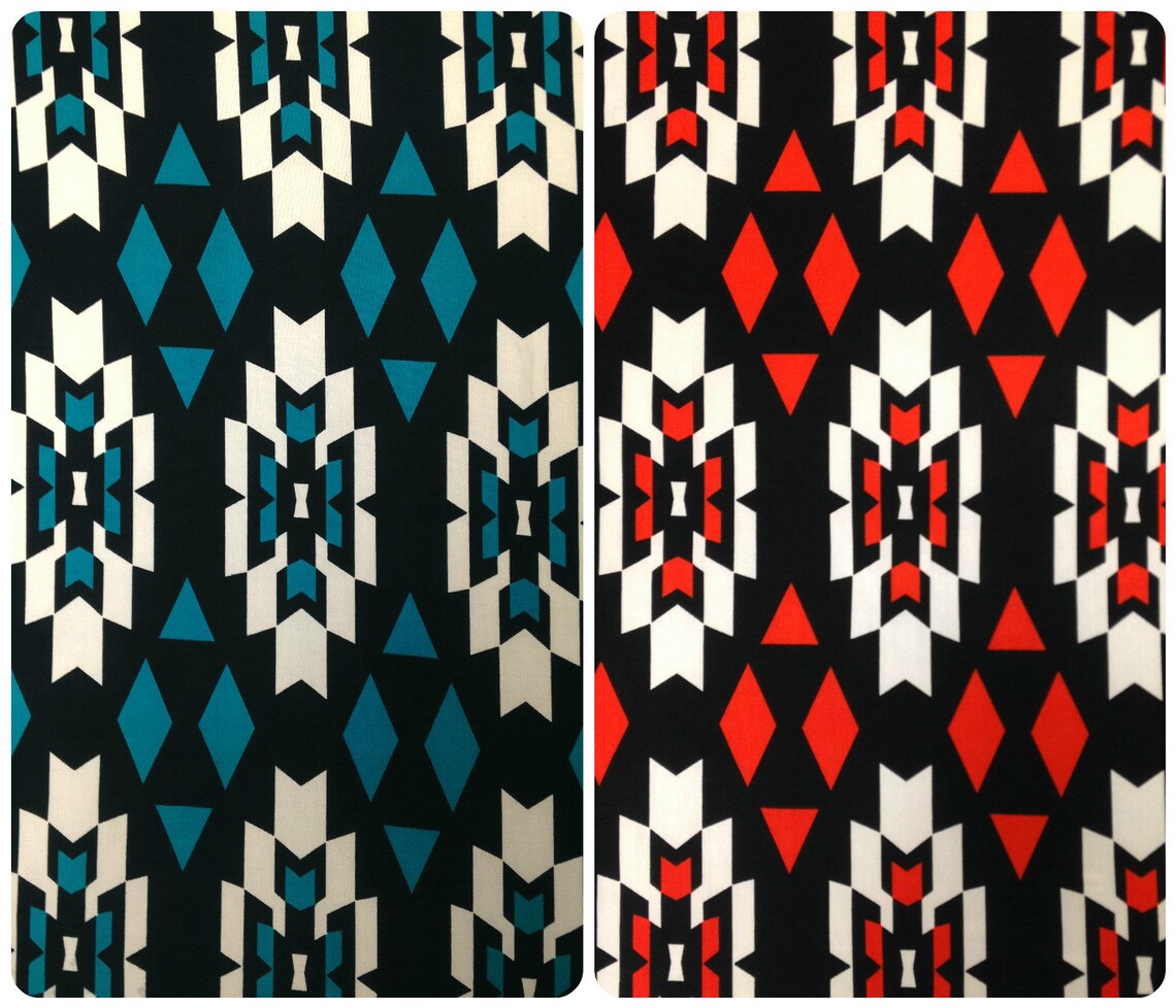 Simple Ganado Tribal Print on Stretch Knit Jersey Polyester - Etsy