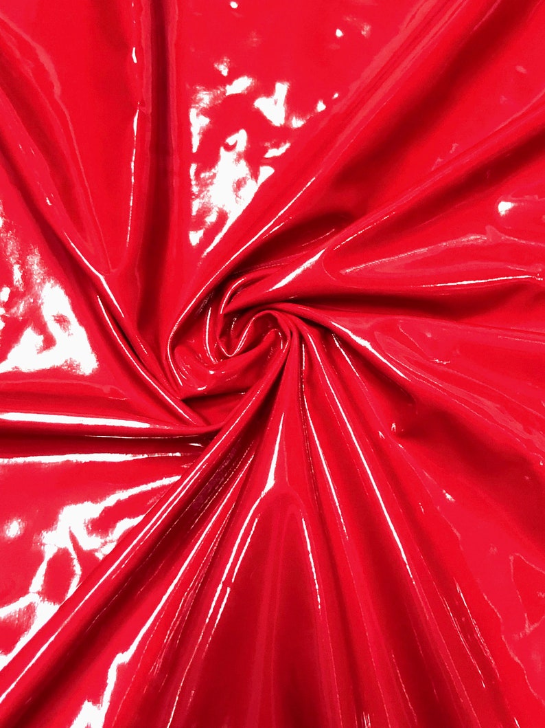 Polyester Spandex Shiny Faux Liquid Vinyl 2 Ways Stretch | Etsy