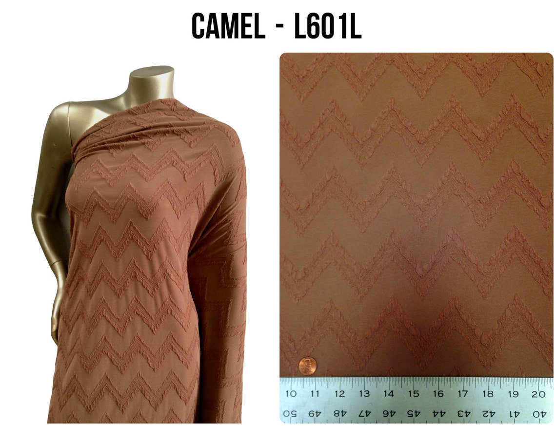 Chervon Pattern on Stretch Polyester Spandex Textured Jacquard FABRIC ...