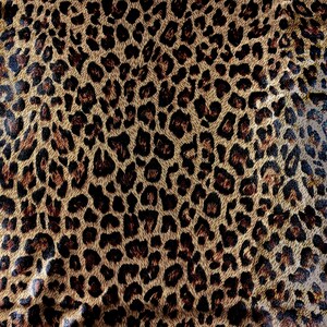 Leopard Shiny Foil Design on Polyester Spandex 2 Ways Stretch Fabric by ...