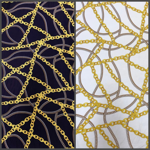 Chain Print Fabric - Etsy