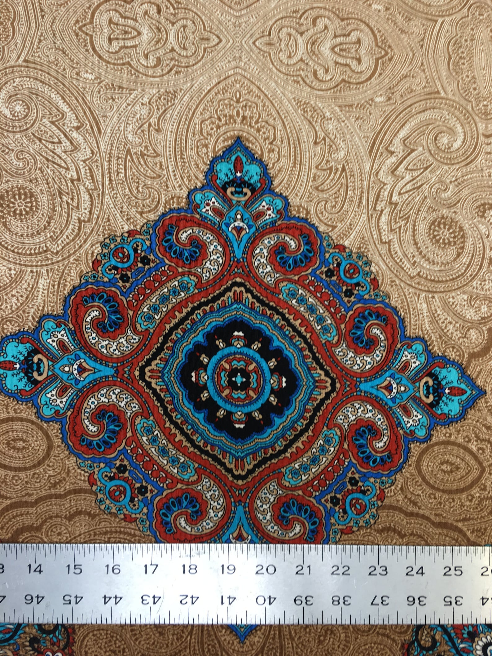 Elegant Big Geometric Design Polyester Bulgari Spandex 2 Side Border ...