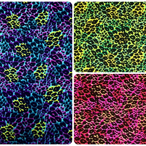 Bright Multi-color Abstract Cheetah Pattern on Heavy Stretch - Etsy
