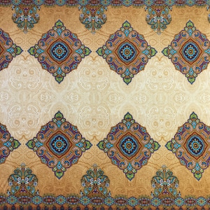 Big Geometric Design Polyester Bulgari Spandex 2 Side Border Light ...