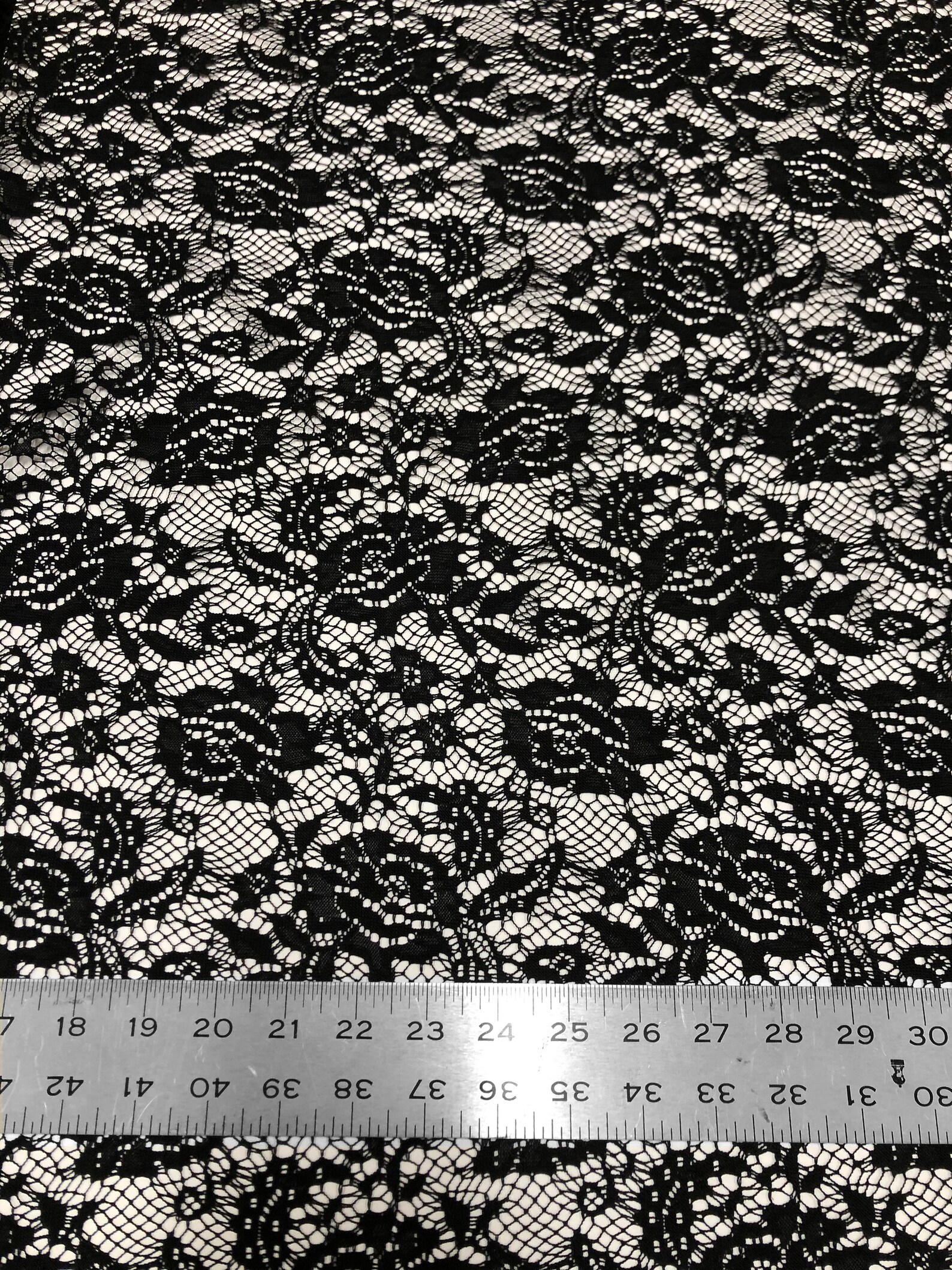 Black Floral See Through Pattern on 100%polyester Non-stretch - Etsy