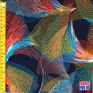 Spiral Fan Multi-color Stretch Poly-spandex Print Fabric 58" Wide by ...