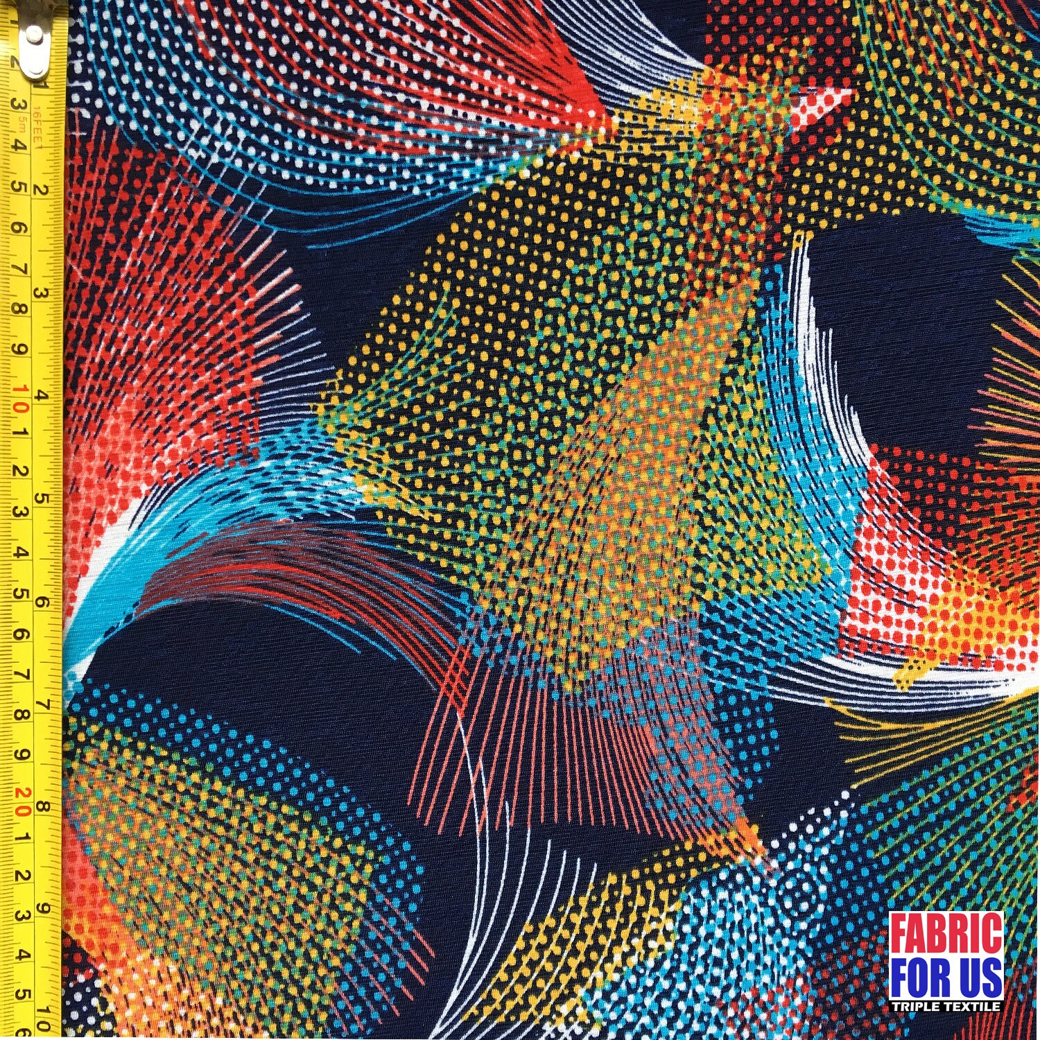 Spiral Fan Multi-color Stretch Poly-spandex Print Fabric 58" Wide by ...