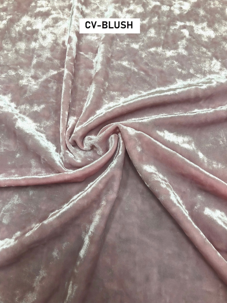 Polyester Crushed Shiny Velvet 2 Ways Stretch Medium Weight Fabric by ...