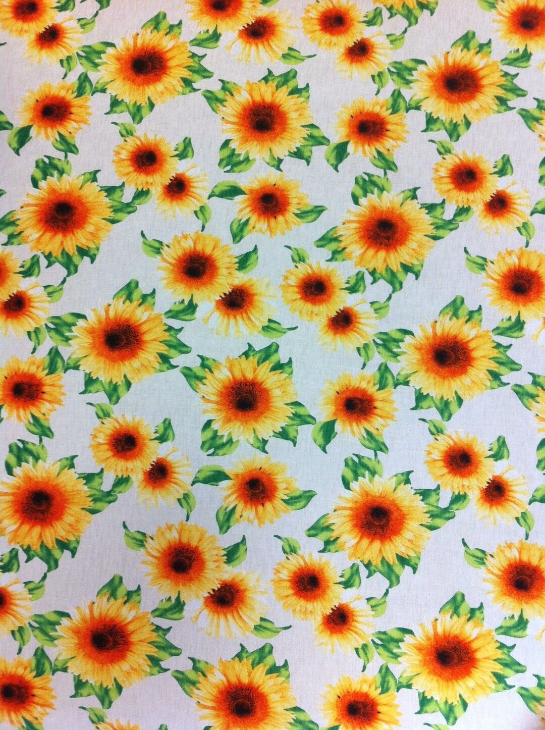 Big Sunflower Pattern on Stretch Bulgari Knit Jersey Polyester Spandex ...