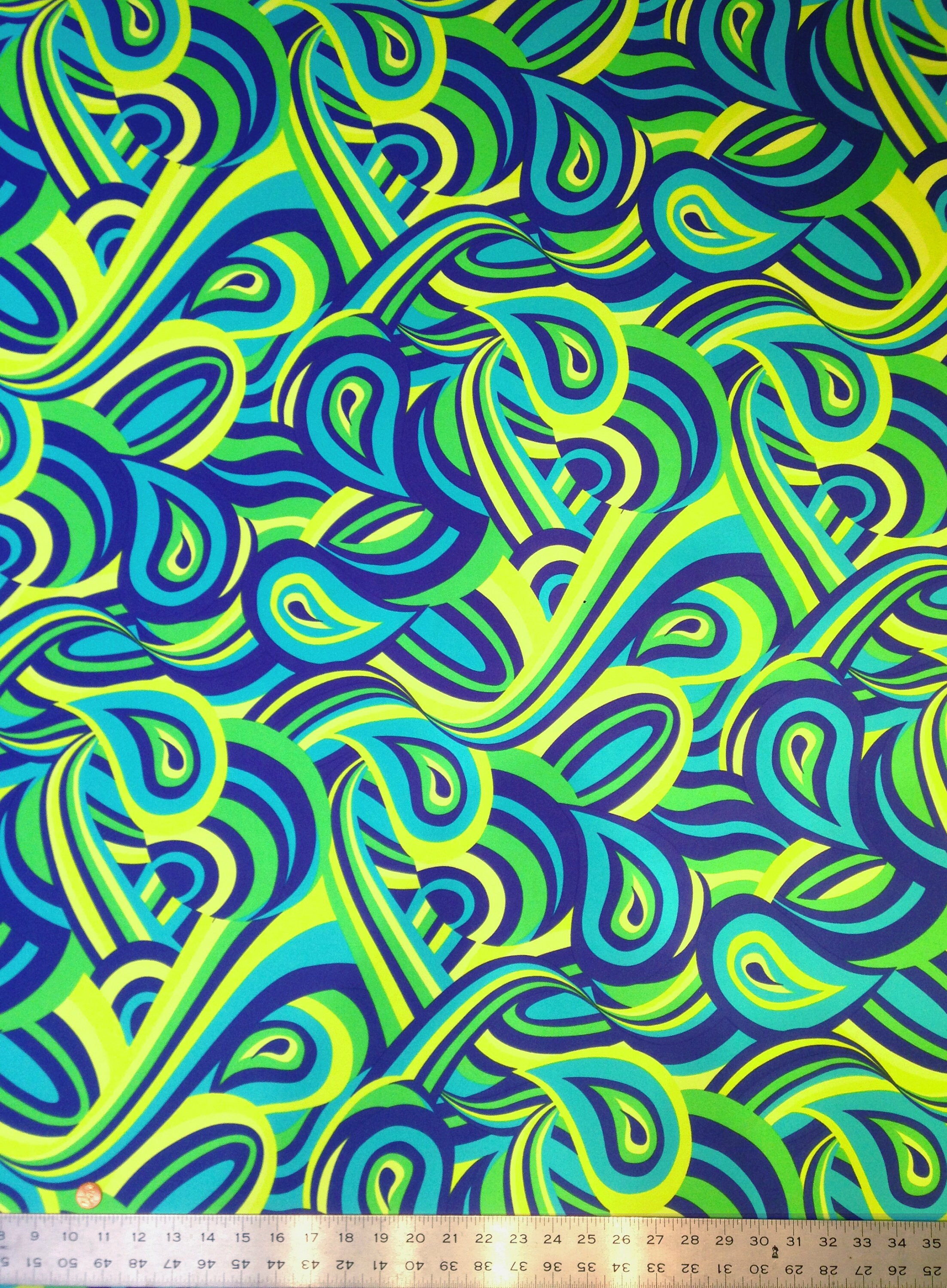 Colorful Neon Psychedelic Retro Pattern on Heavy Stretch Nylon - Etsy ...