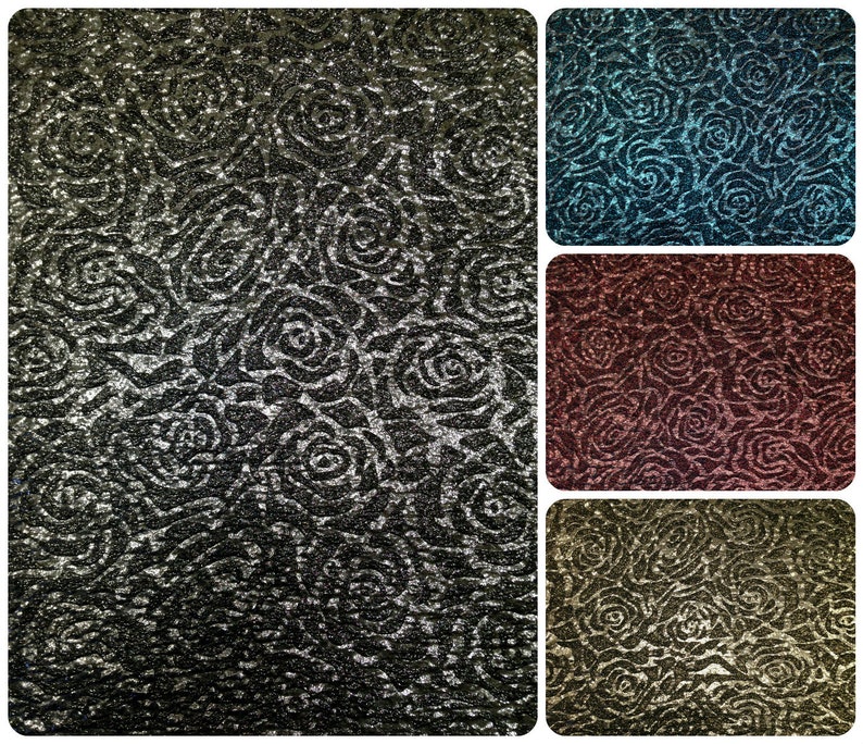 Polyester Spandex Textured Fukuro Embossed Floral Design With - Etsy