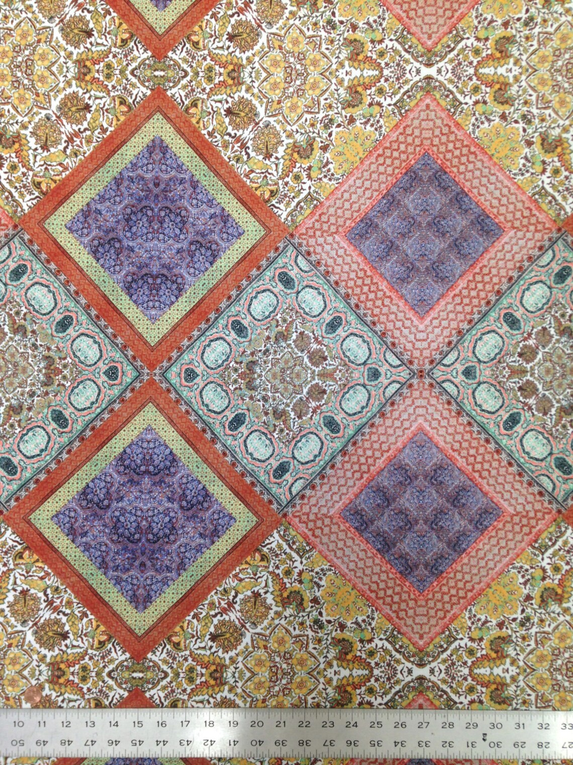 Big Diamond Multi Pattern on Stretch Lightweight Knit Jersey - Etsy