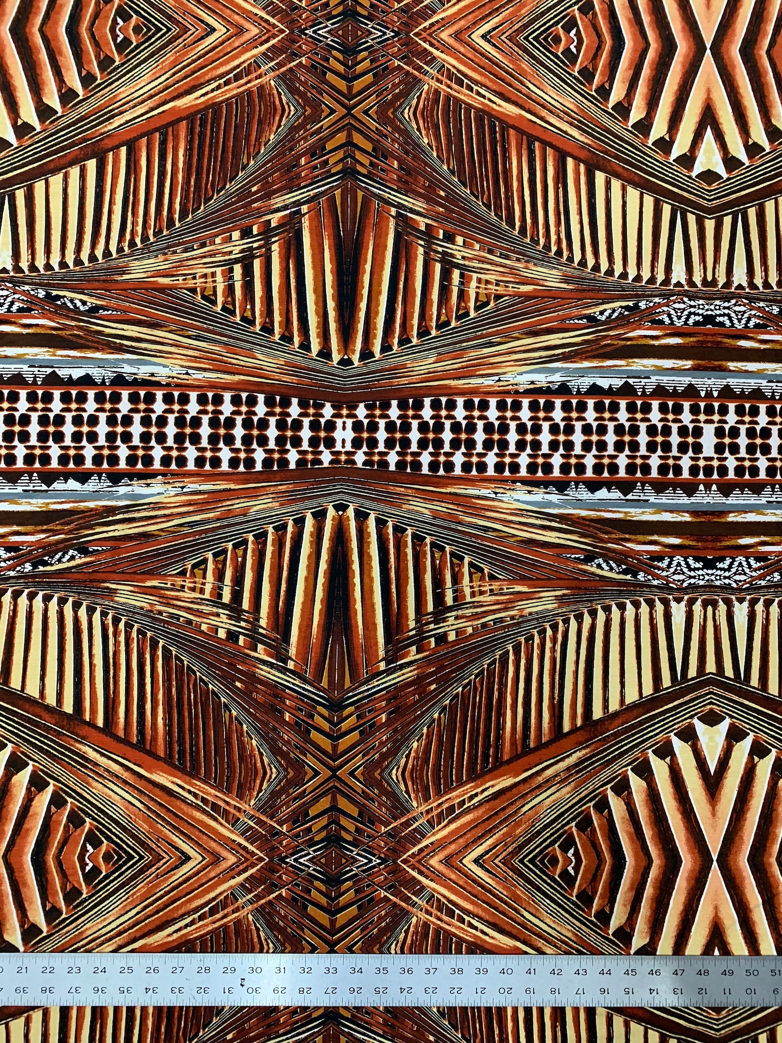 Abstract Rhomboid Design on Stretch Bulgari Jersey Polyester Spandex ...