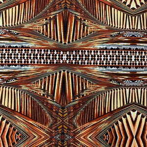 Abstract Rhomboid Design on Stretch Bulgari Jersey Polyester Spandex ...