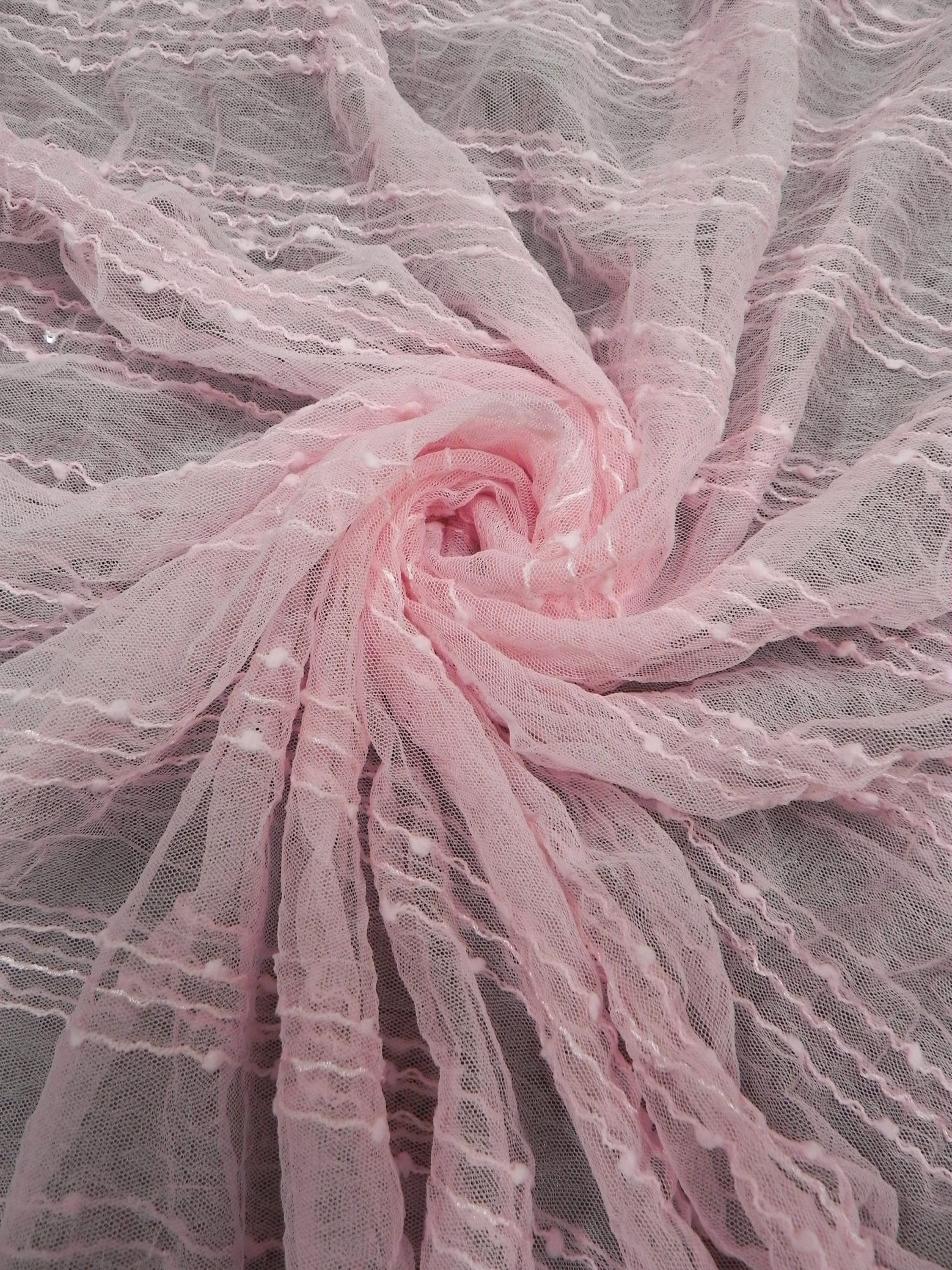 Polyester Ruched Mesh with Clear Sequins Fabric by The Yard | Etsy