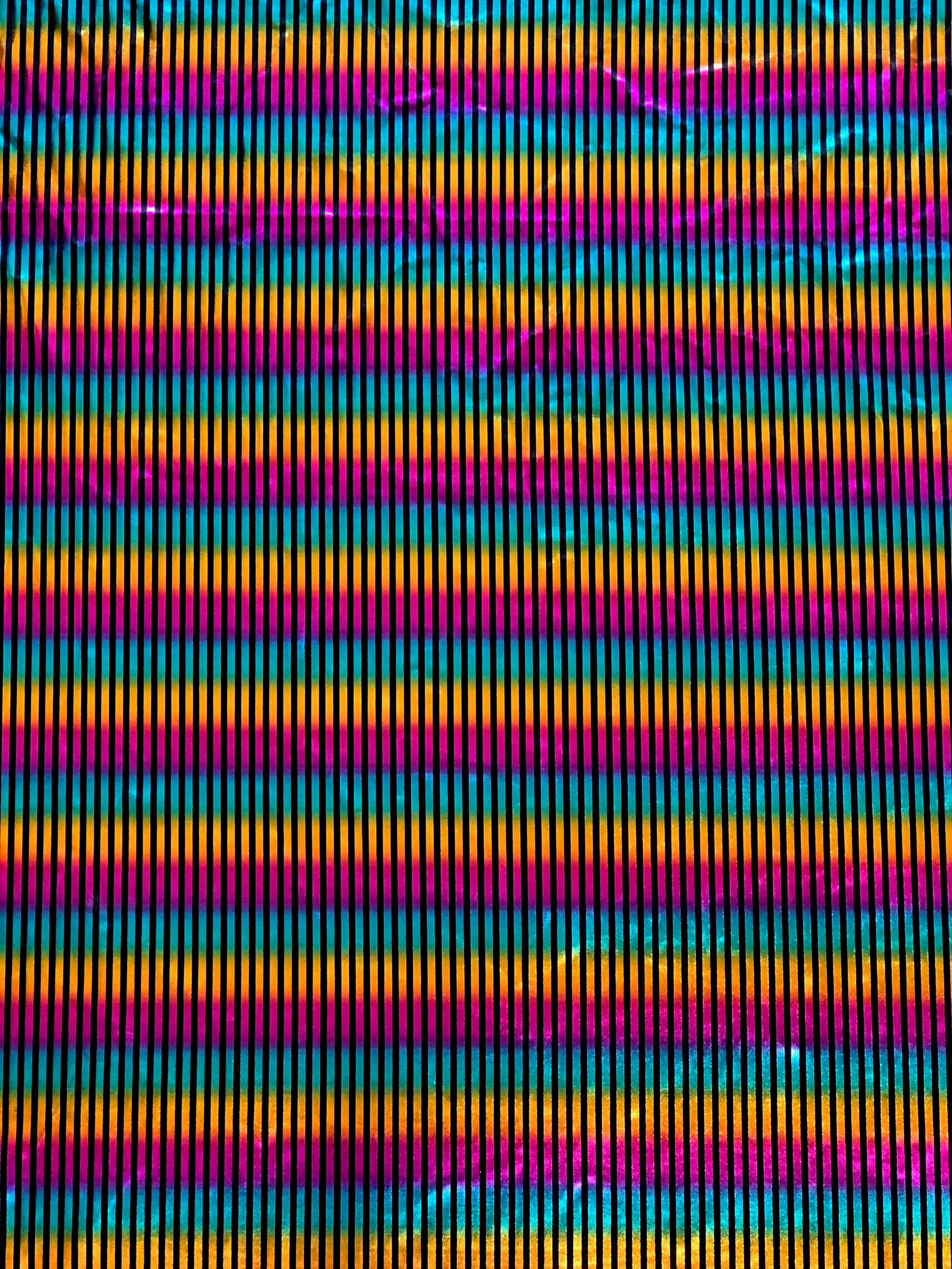 Foil Multi Color Vertical Stripes on Black Nylon Spandex - Etsy