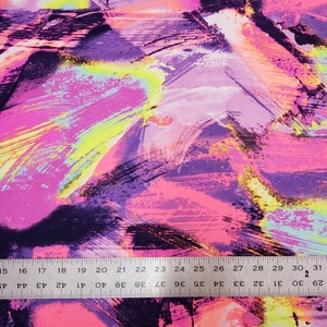 Polyester Spandex 2 Way Stretch Colorful Fabric by the Yard - Etsy