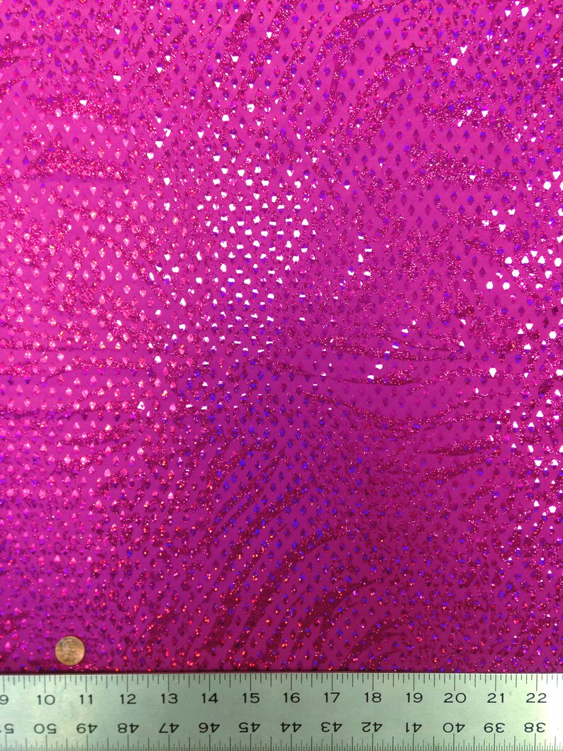 Shiny Diamond Faux Sequins & Glitter Waves on Stretch | Etsy