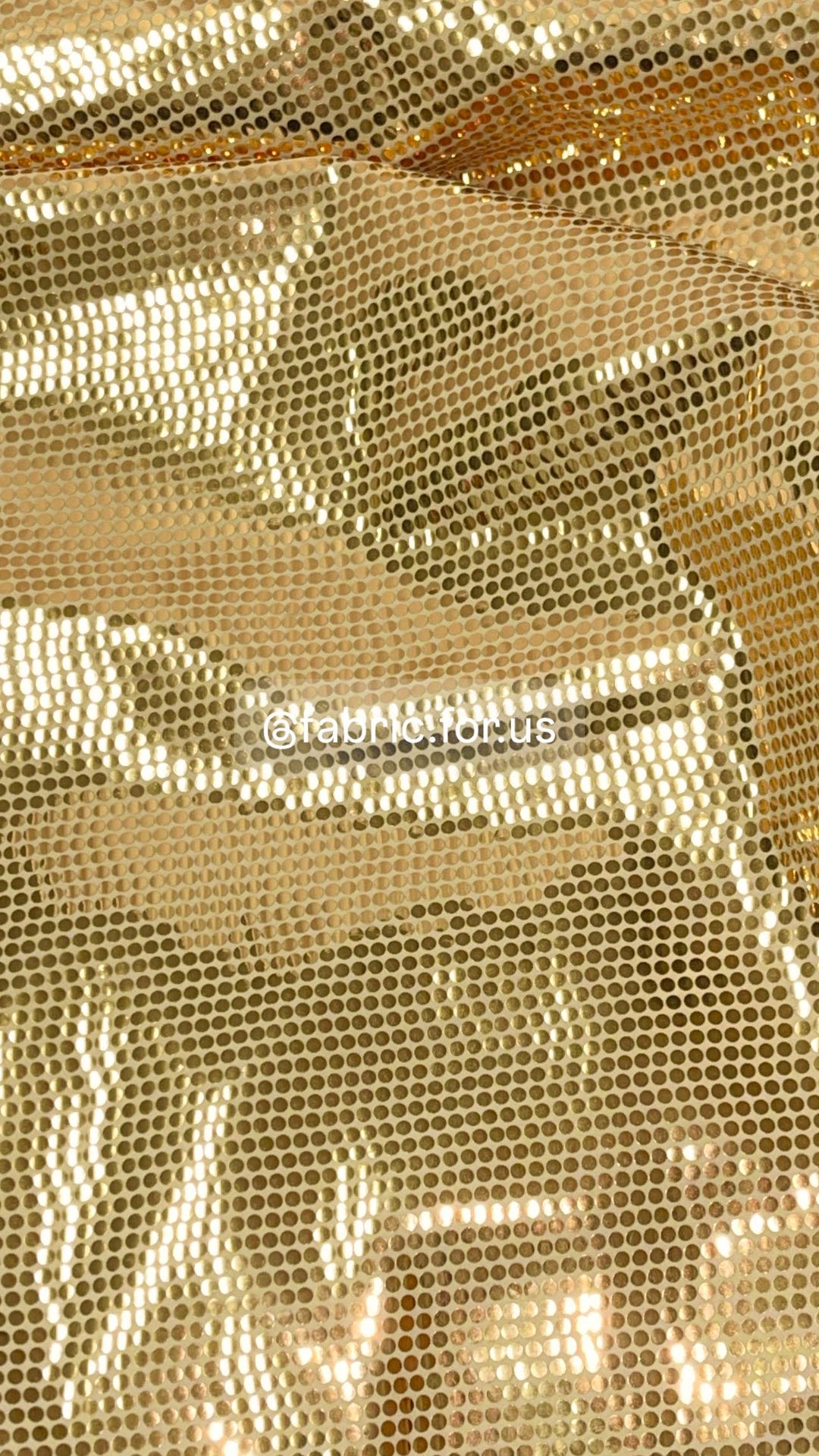 Gold Disco 5mm Shiny Trans on Stretch | Fabric for Us | - Etsy