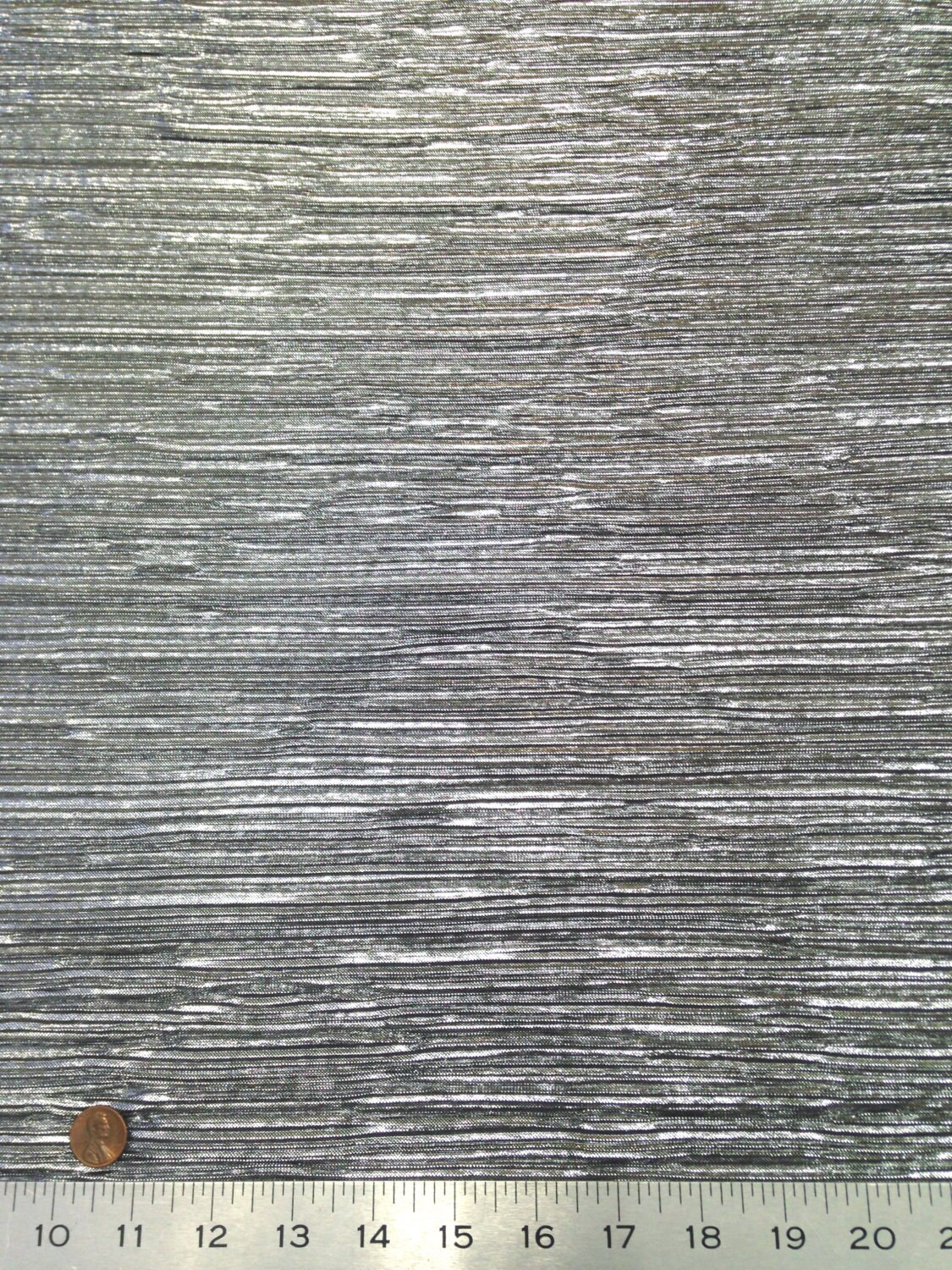 Shiny Metallic Computer Foil on Black Lightweight Mini Pleat Bodre ...