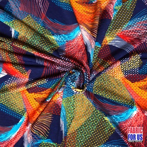 Spiral Fan Multi-color Stretch Poly-spandex Print Fabric 58" Wide by ...