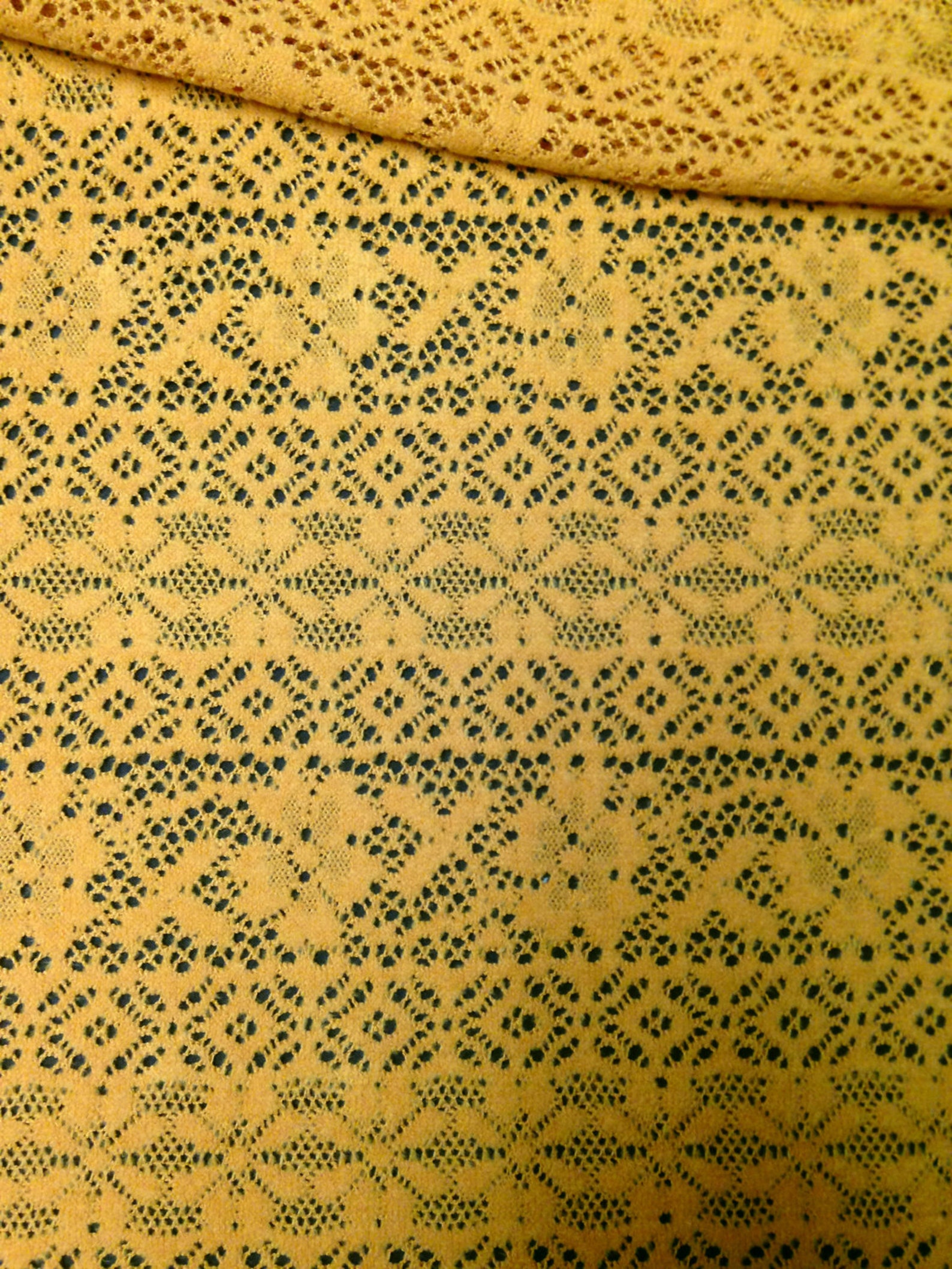 Golden Mustard Retro Floral Pattern Soft Fuzzy Brushed Crochet - Etsy