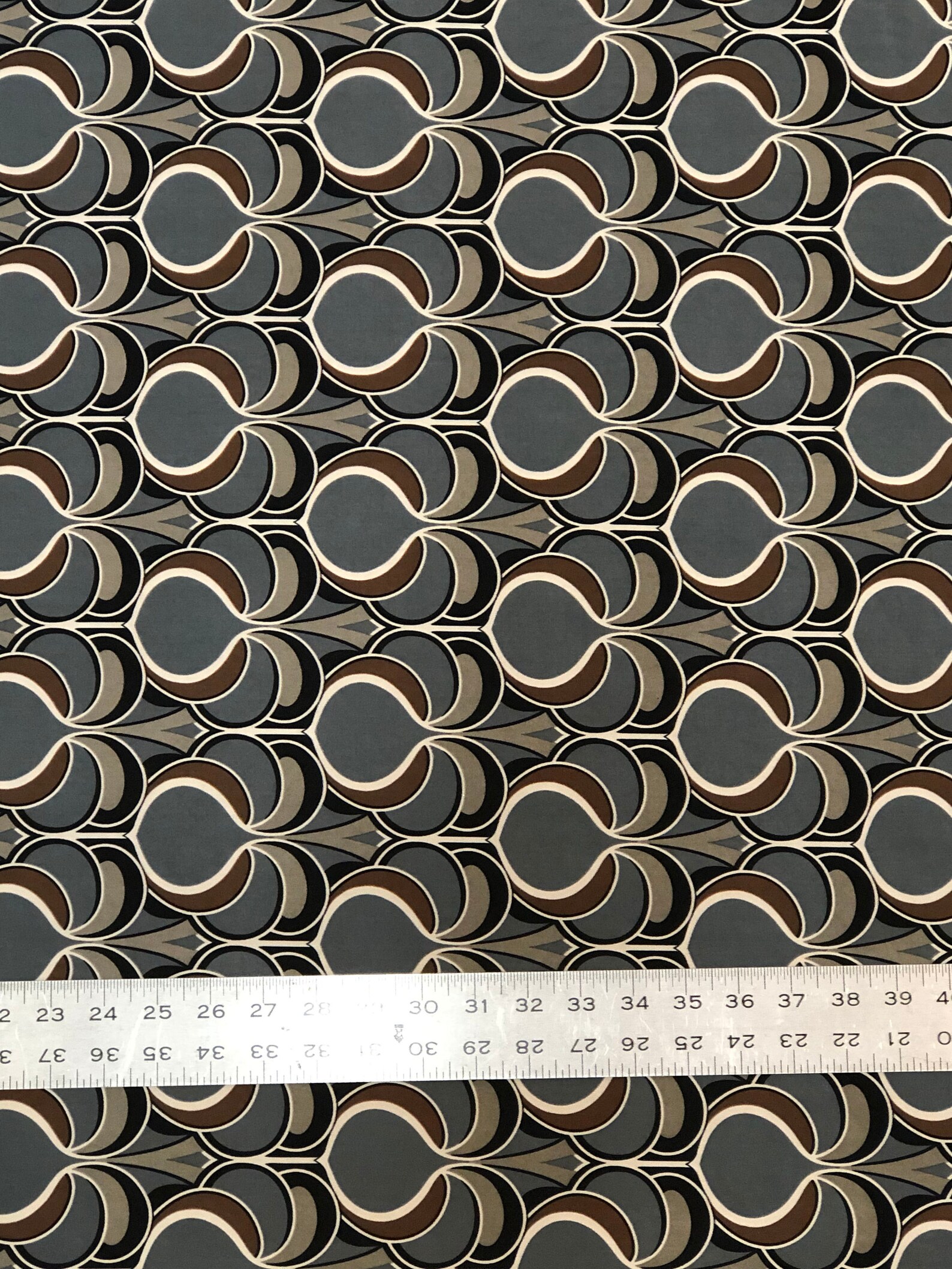 New! Geometric Print on Polyester Spandex 2 Way Stretch Fabric by the ...