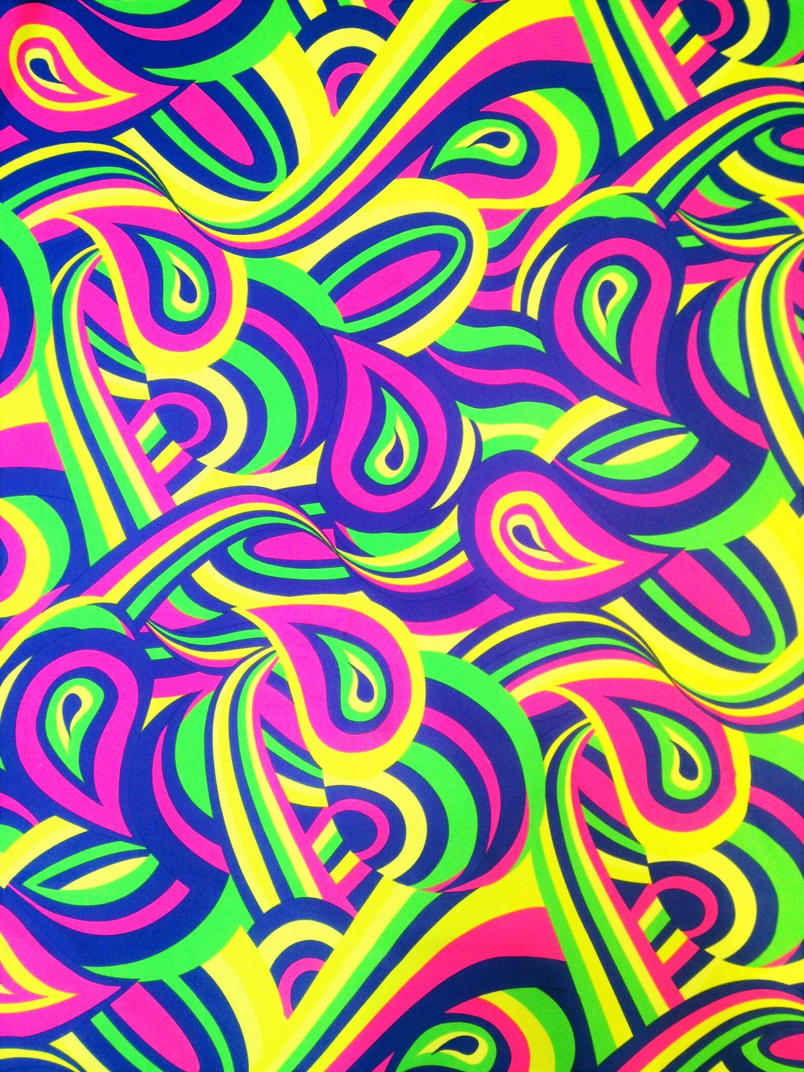 Colorful Neon Psychedelic Retro Pattern on Heavy Stretch Nylon - Etsy