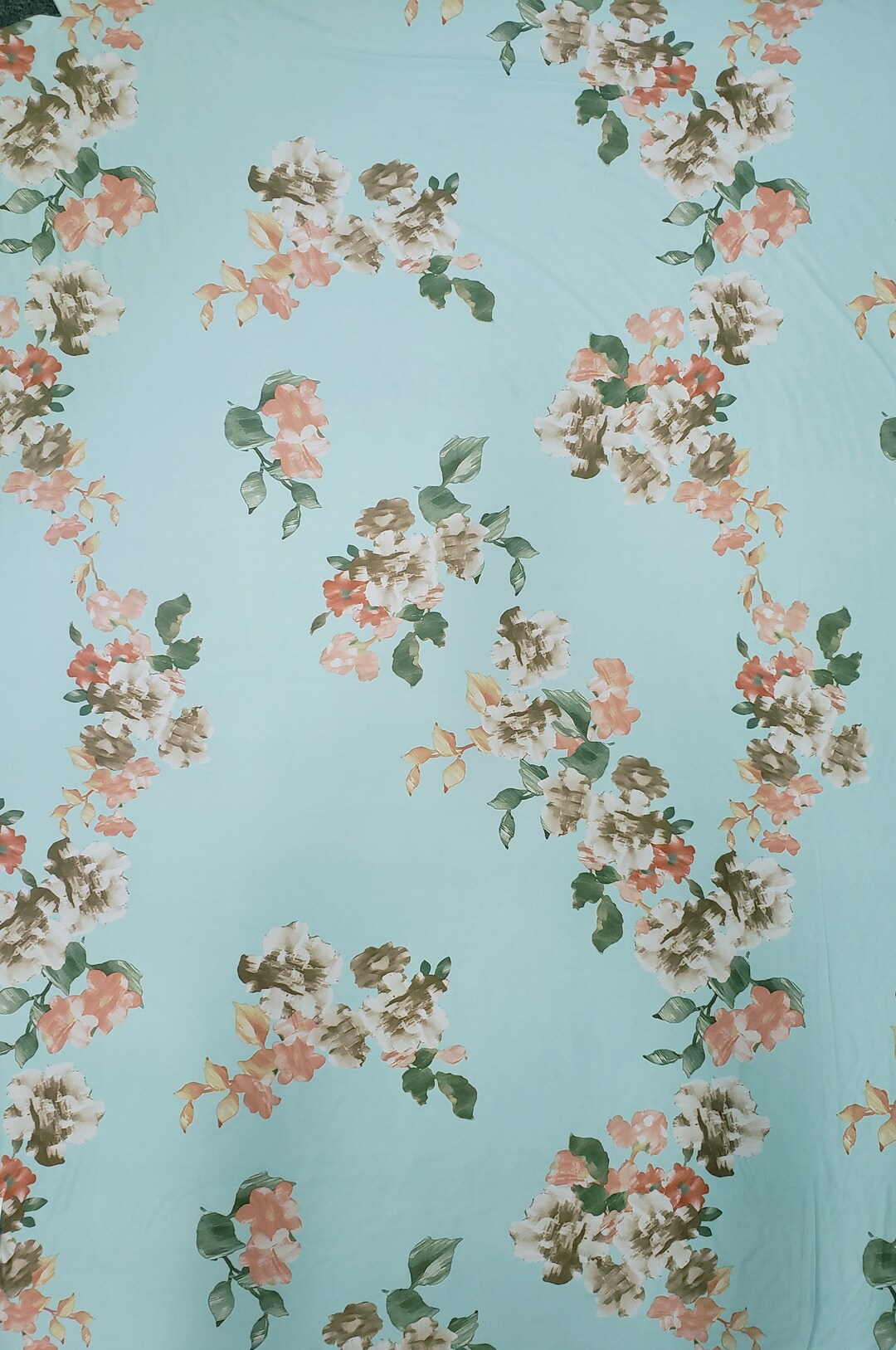 Polyester Spandex 2 Way Stretch Floral Design Fabric by the Yard - Etsy