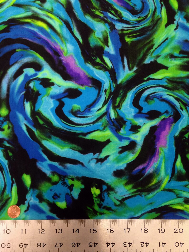 Fantastic Storm Swirl Big Pattern on Heavy Stretch Polyester - Etsy