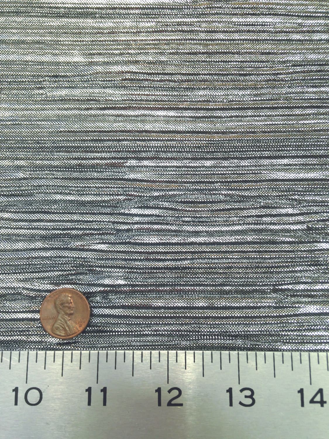 Shiny Metallic Computer Foil on Black Lightweight Mini Pleat Bodre ...