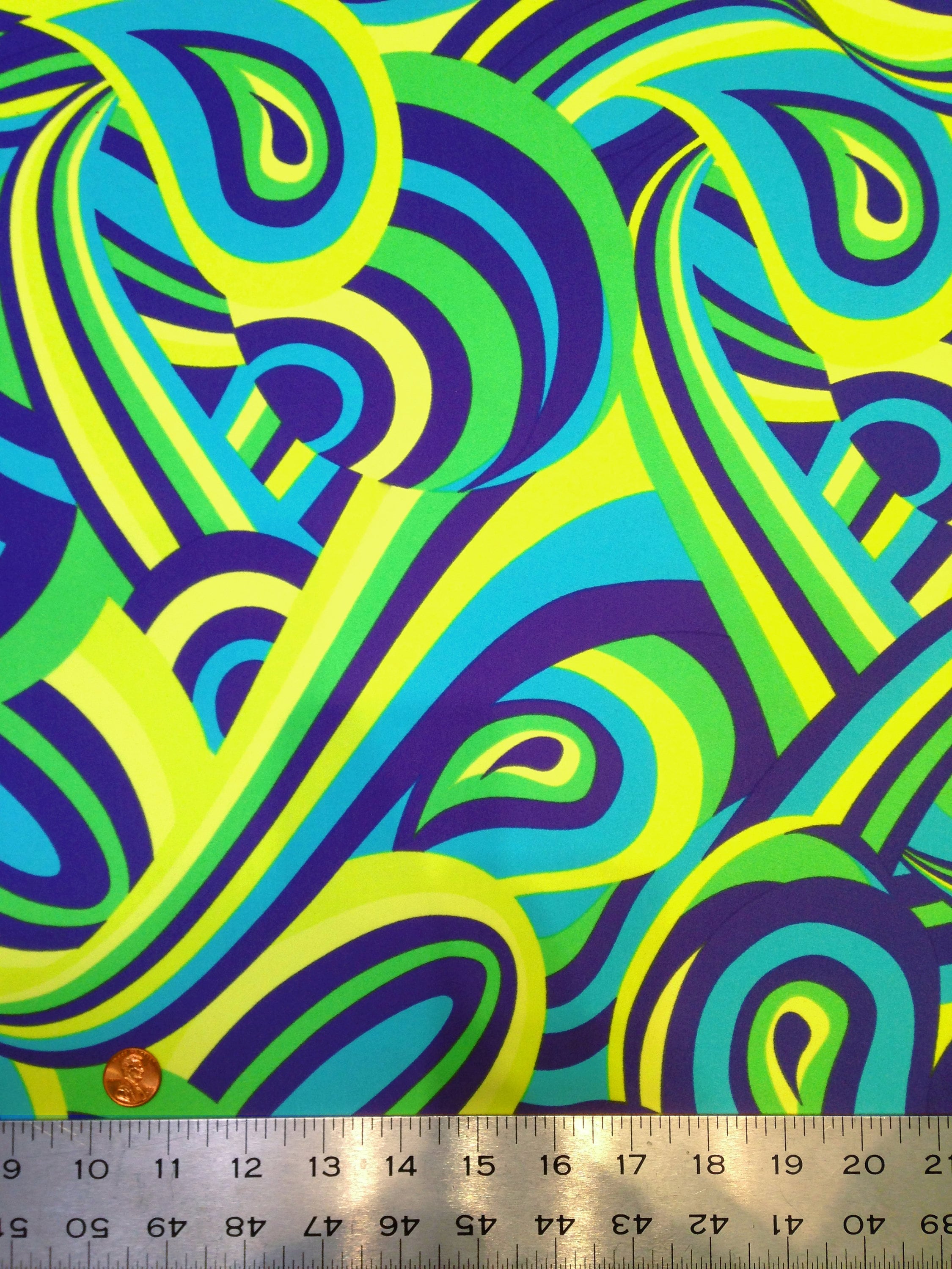 Colorful Neon Psychedelic Retro Pattern on Heavy Stretch Nylon - Etsy ...