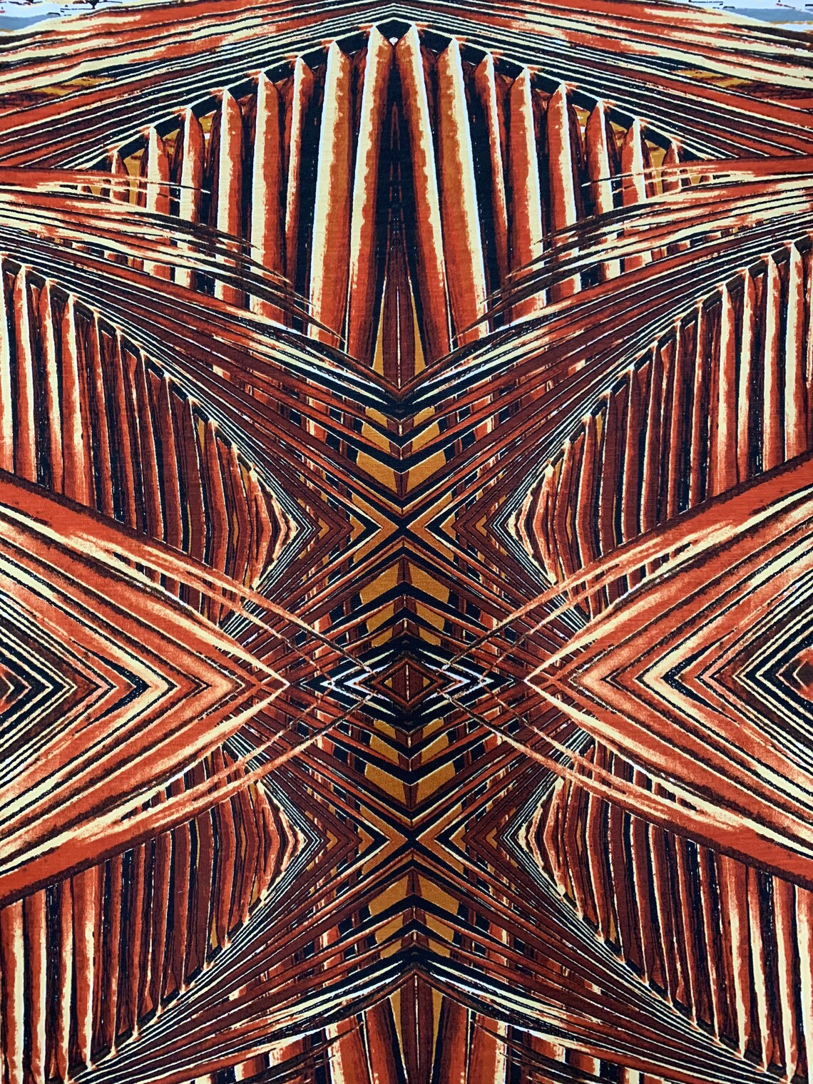 Abstract Rhomboid Design on Stretch Bulgari Jersey Polyester Spandex ...