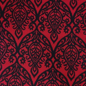 Polyester Bulgari Spandex 2 Way Stretch Damask Big Design Fabric - Etsy