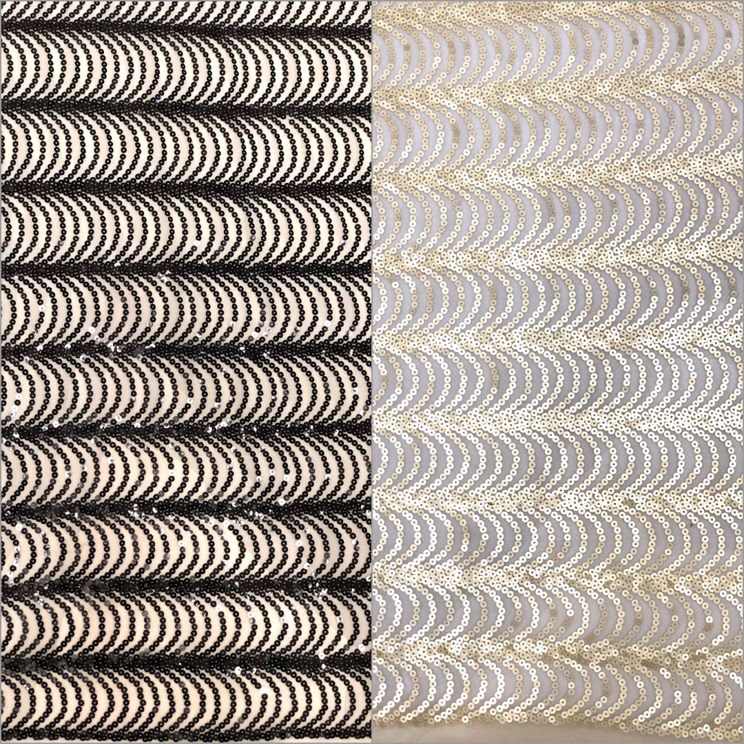 Polyester See Through Mesh None Stretch With 5mm Sequins FINAL SALE - Etsy