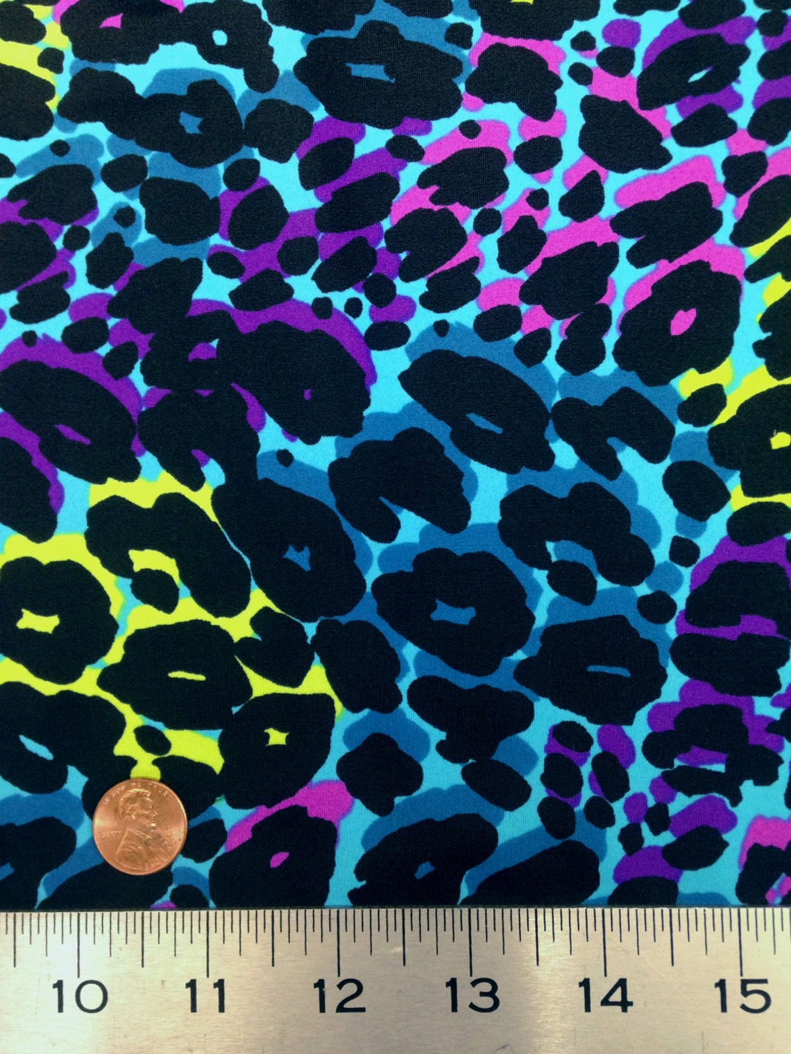 Bright Multi-Color Abstract Cheetah Pattern on Heavy Stretch | Etsy