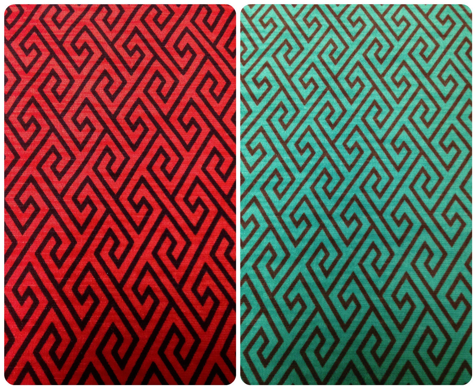 Diamond Geometric Interlocking Pattern on Stretch Bulgari | Etsy