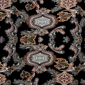 Polyester Bulgari Slub 2 Ways Stretch Light Weight Big Geometric Print ...