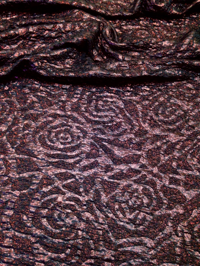 Polyester Spandex Textured Fukuro Embossed Floral Design With - Etsy