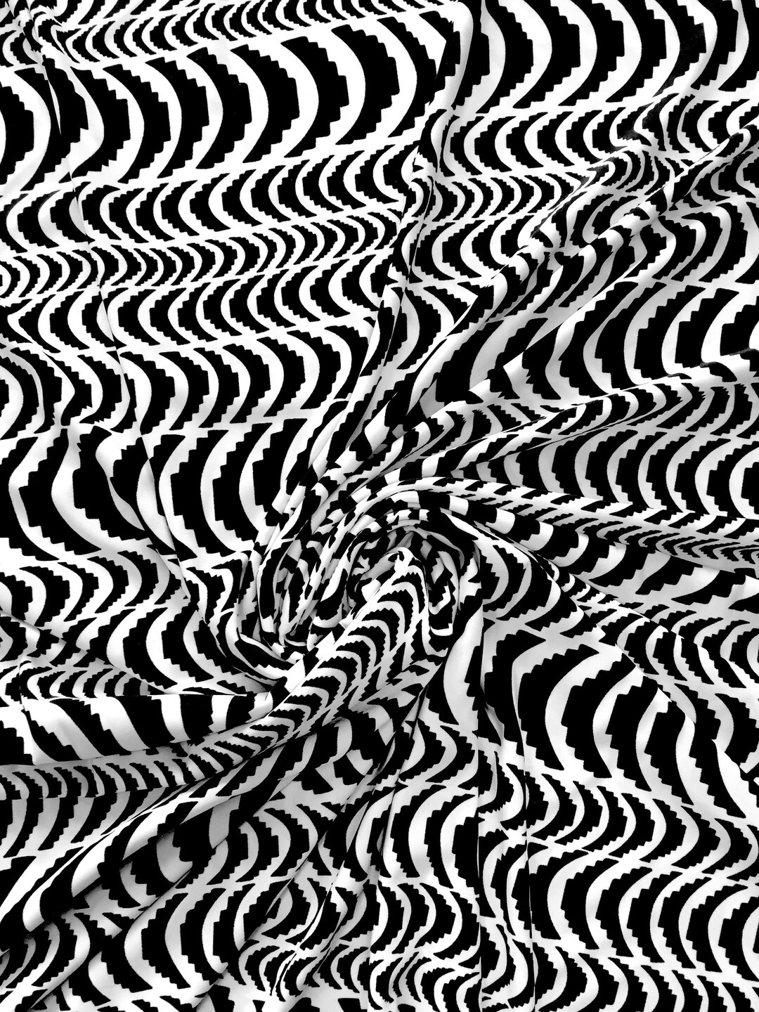 Polyester Single Spun 2 Ways Stretch Light Medium Weight Geometric ...