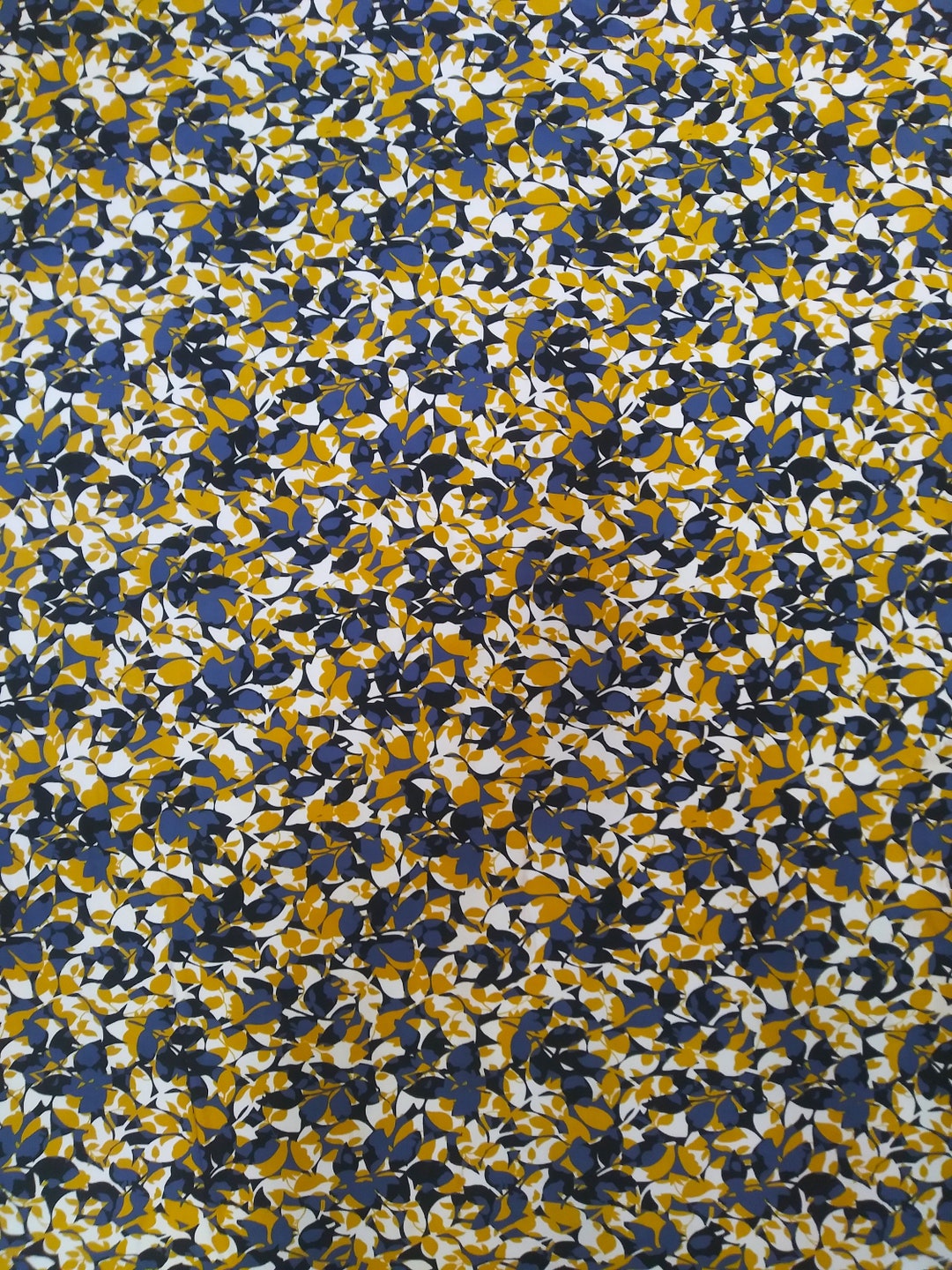 Polyester Spandex 2 Way Stretch Leaves Pattern Fabric - Etsy