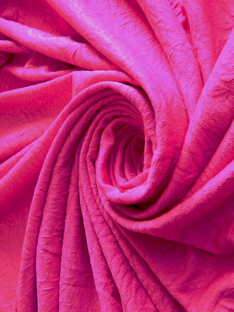 Floral Texture Design Medium Weight Polyester Spandex Fukuro Fabric - Etsy