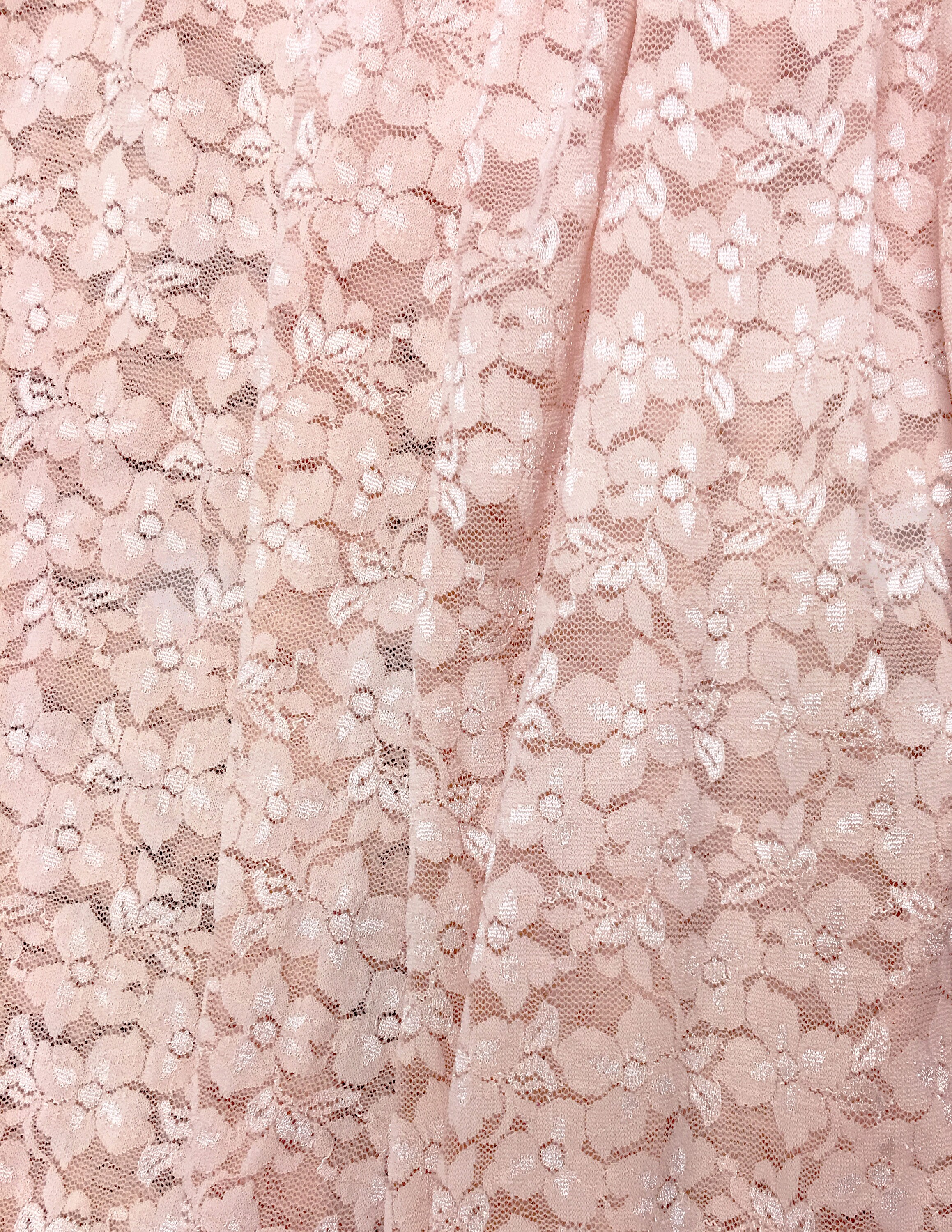 Polyester Spandex 2 Ways Lace Small Floral Design Fabric | Etsy