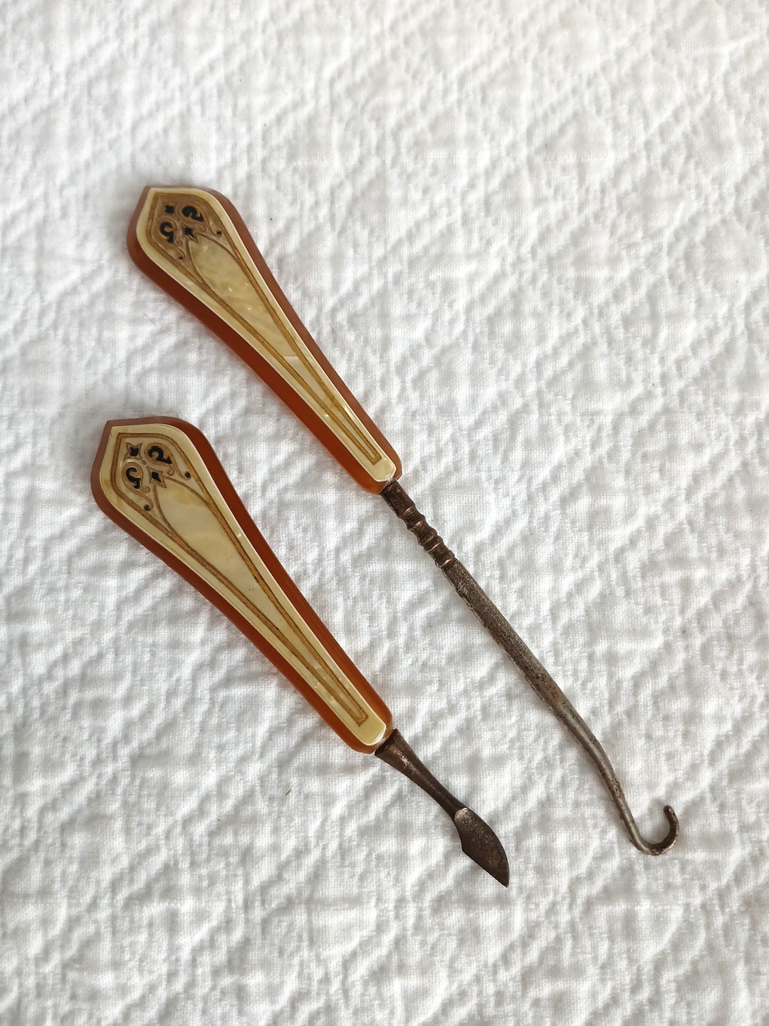 1950's Bakelite Celluloid 2 Piece Manicure Tools - Etsy