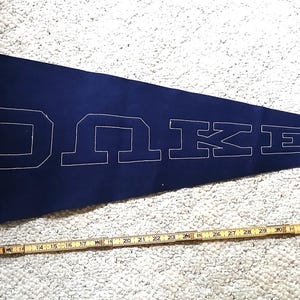 Duke University Felt Pennant 1920-40's Vintage, Original, Sewn on ...
